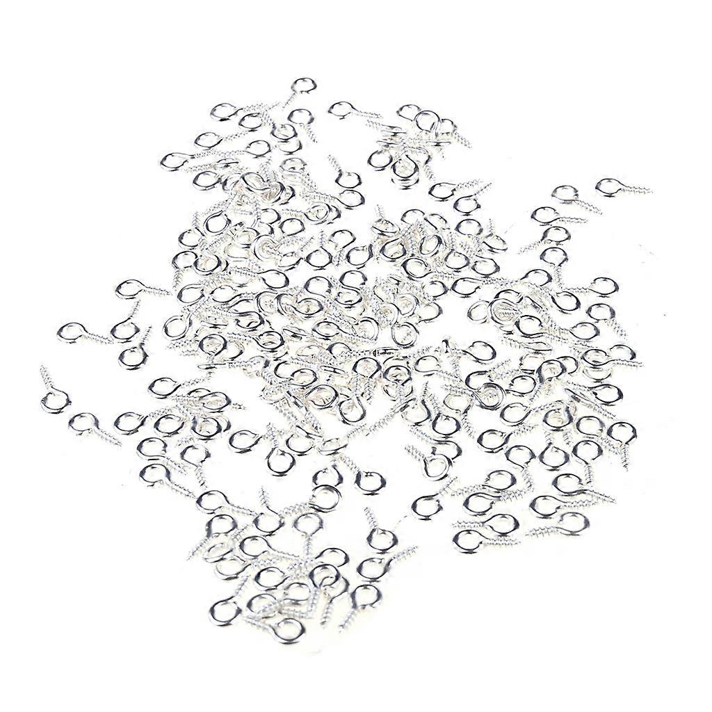 Eye Pin Peg 600x Mini Screw Eyelets Screw Threaded Silver Clasps Hooks ...
