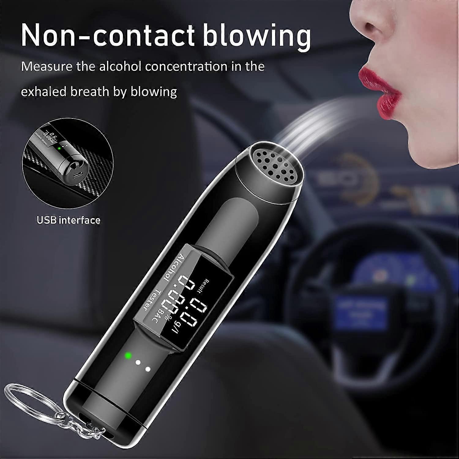 Portable Alcohol Tester Breathalyzer High Accuracy Alcohol Detector ...