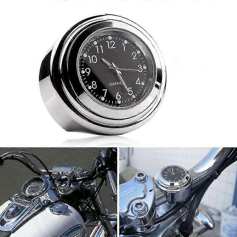 Universal Motorcycle Quartz Clock Waterproof Motorbike Mount Handlebar ...