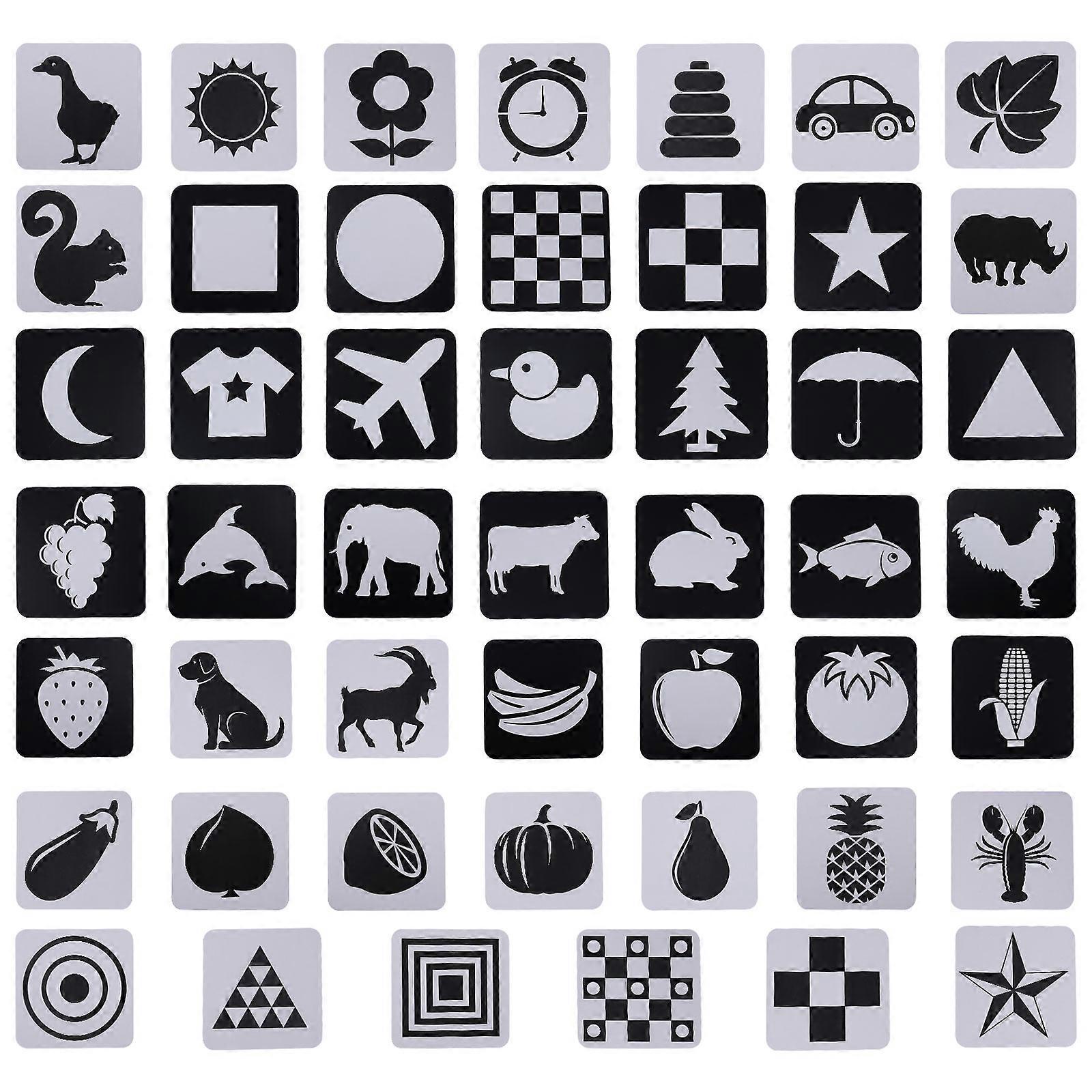 1 Set Cognitive Cards Visual Stimulation Color Cards (Suit for 0 to 6 ...