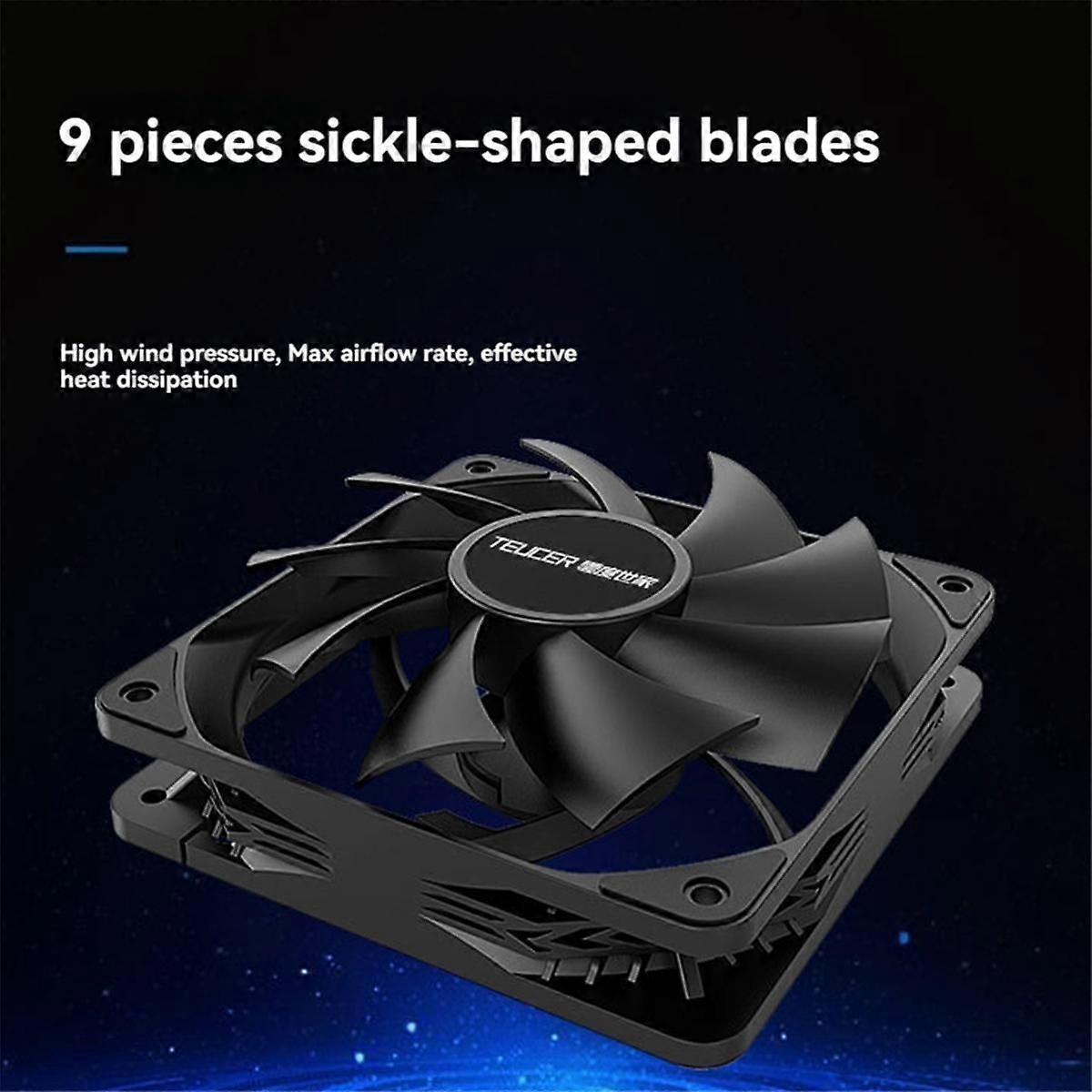 12cm Chassis Fan PWM Control 1800rpm Silent Computer Case CPU Cooler ...