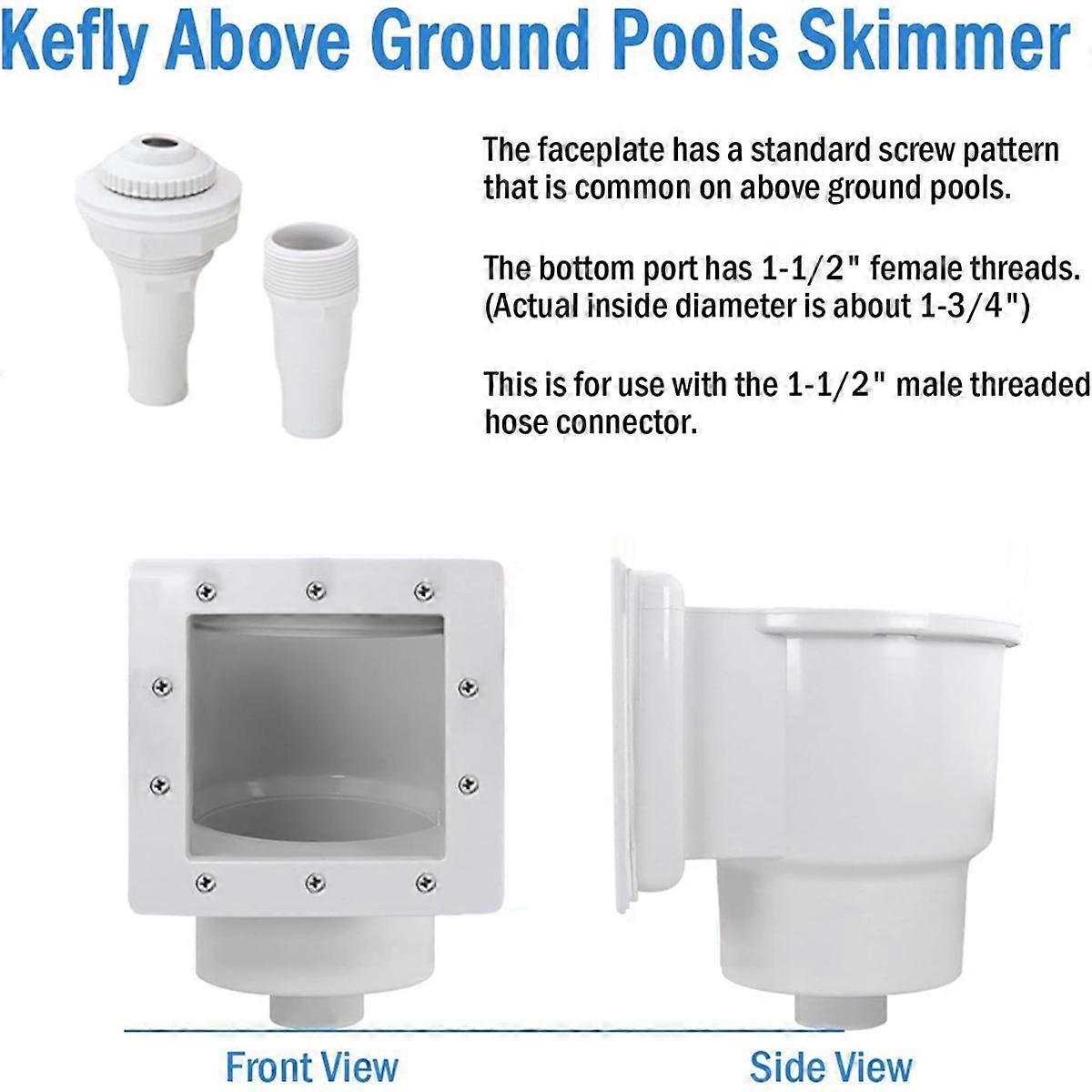 Above Ground Pool Skimmer,Thru-Wall Skimmer with Accessory, Swimming ...