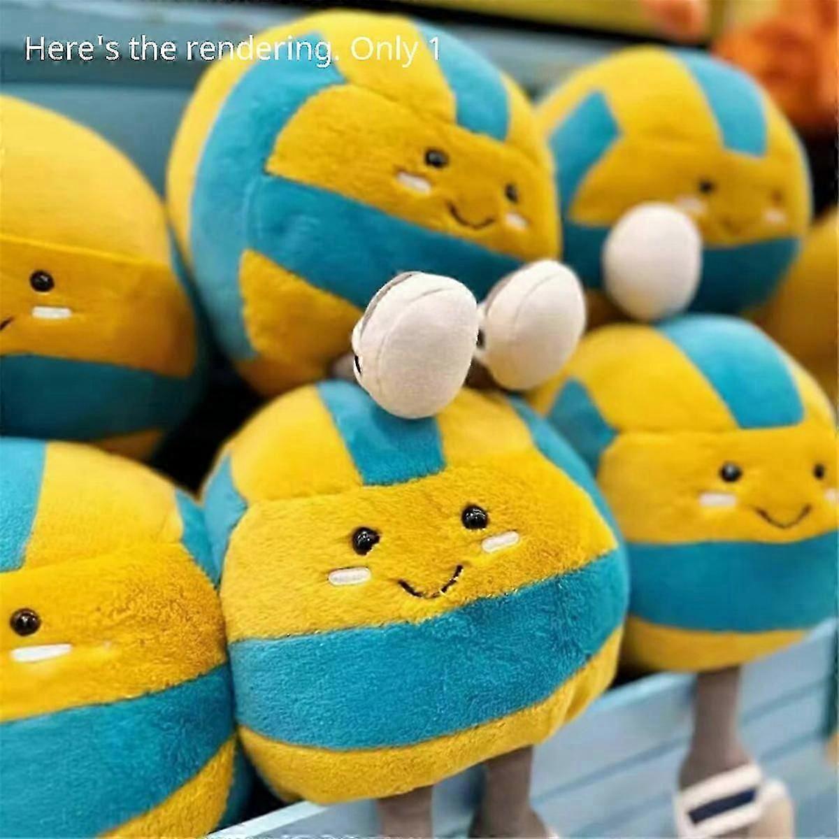 Cute Volleyball Pillow, Doll,Soft Sports Pillow, Fun Plush Volleyball ...