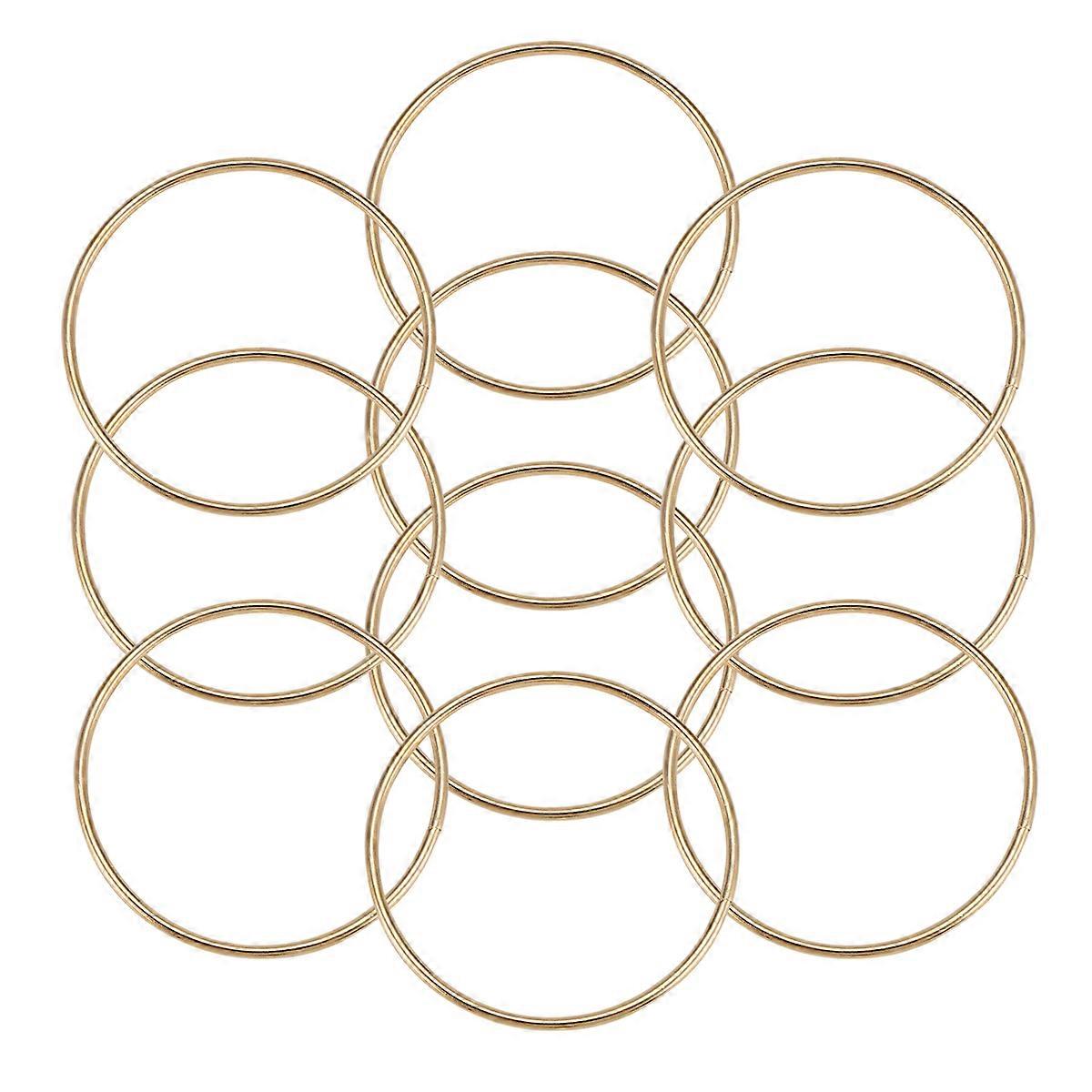 10 Pack 3 Inch Gold Dream Catcher Metal Rings Hoops Macrame Ring for ...