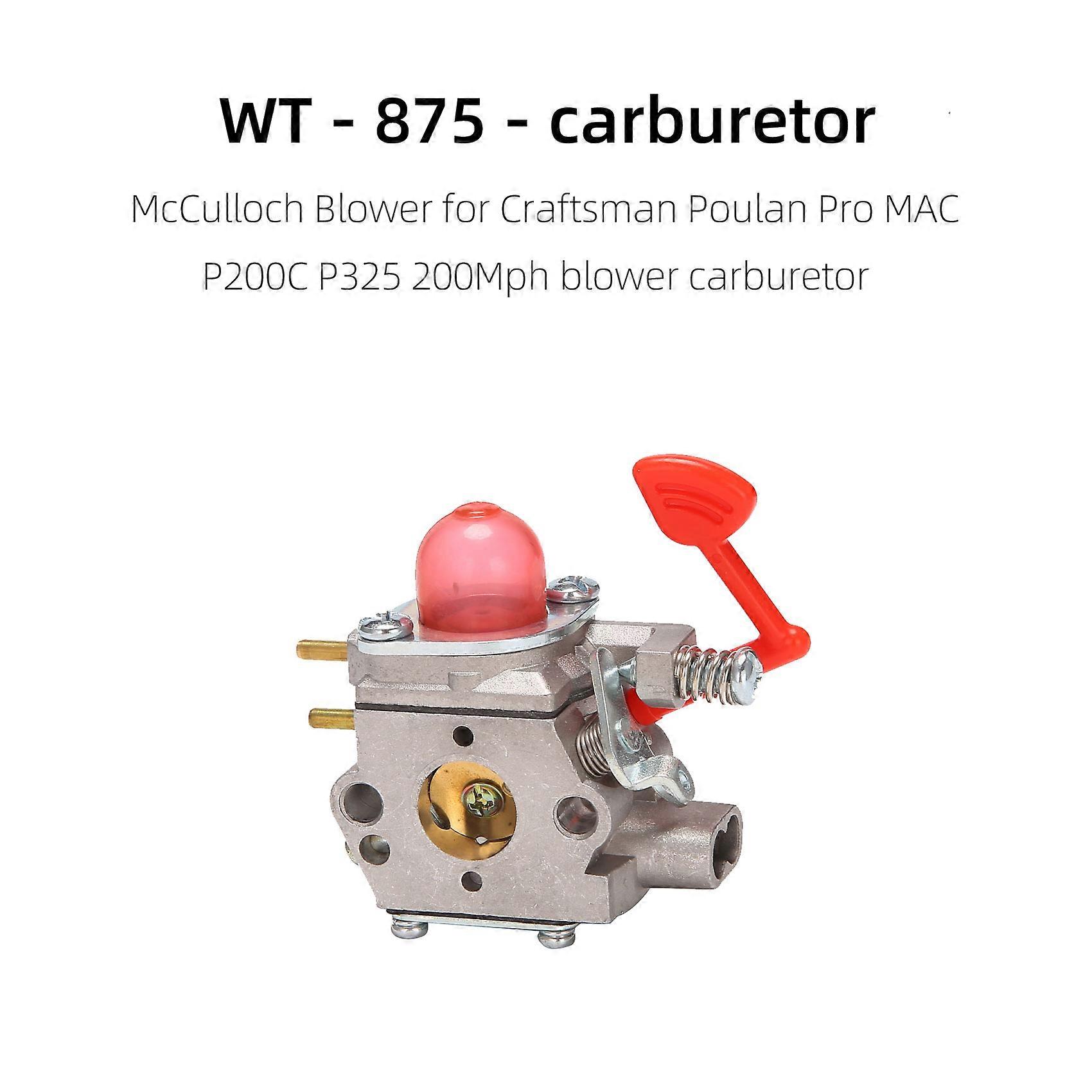 WT-875 Carburetor for Craftsman Poulan Pro McCulloch Blower MAC MC200VS ...
