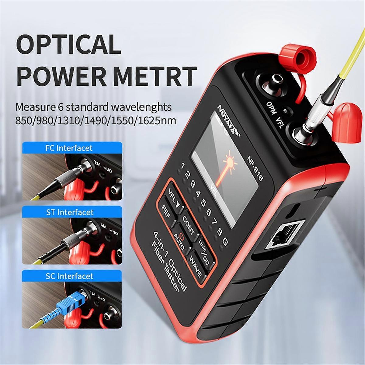 Noyafa Fiber Optical Power Meter Visual Fault Locator NF-916 VFL REF FC ...