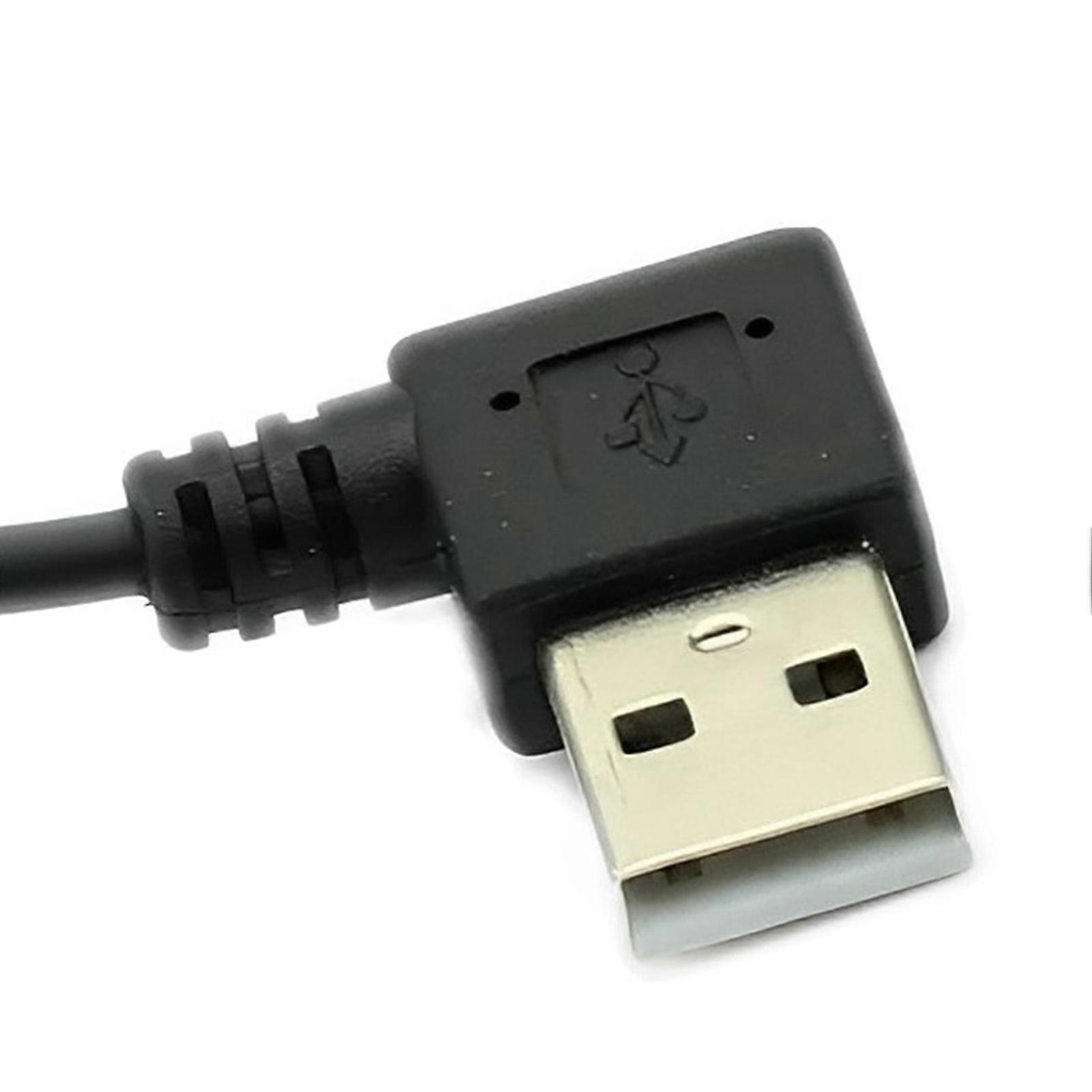 Mini USB Coiled Cable Male to Left Angle USB A Male Sync & Charging ...