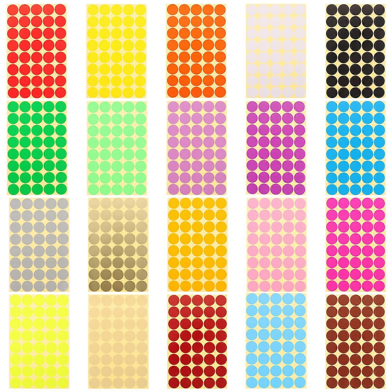 Round Printable Labels Marking Copperplate Adhesive Sticker for School ...