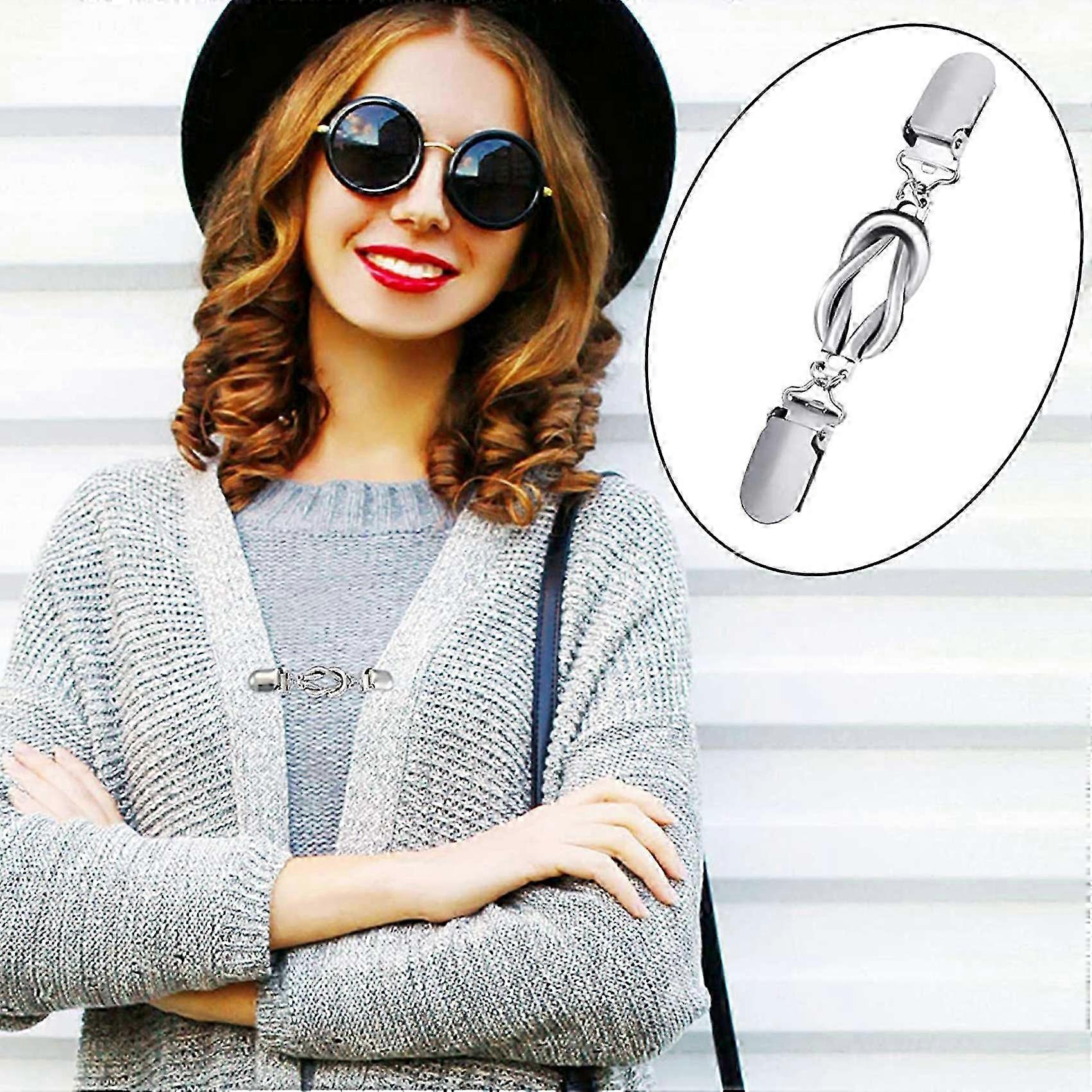 Vintage sweater clips for women - 4 pcs retro shawl collar clips ...