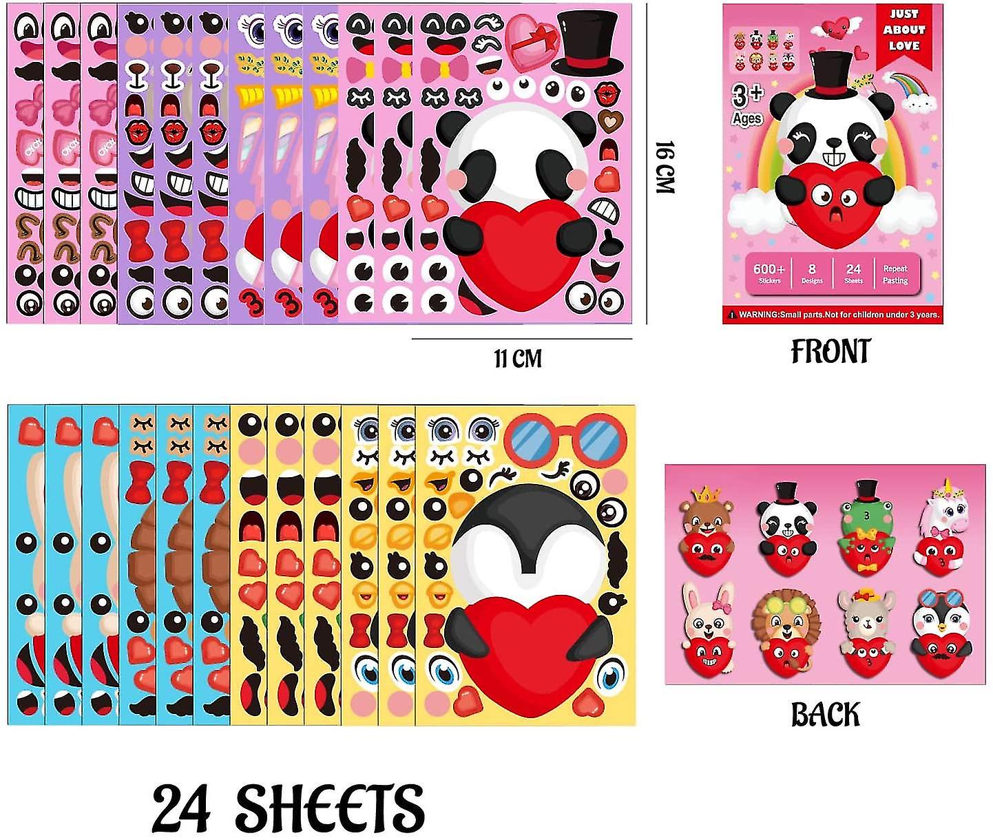 Stickers Different Sticker Patterns For Kids - Mix And Match Animal ...
