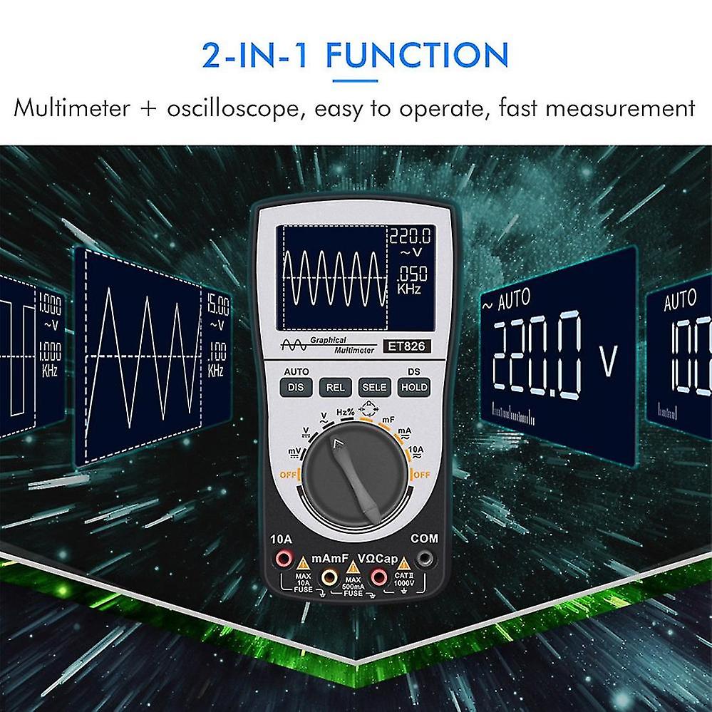 Et826 Digital Multimeter Oscilloscope Auto Range Direct Current/ac ...