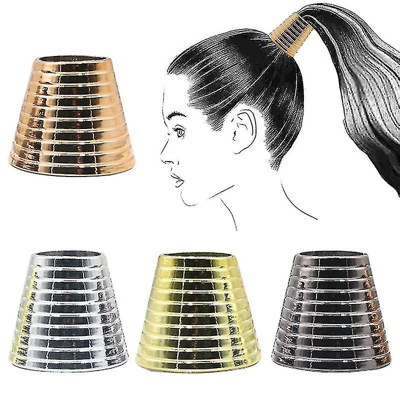 Punk Gothic Fake Metal Hair Cuff Ponytail Clip Horn Horsetail Buckle ...