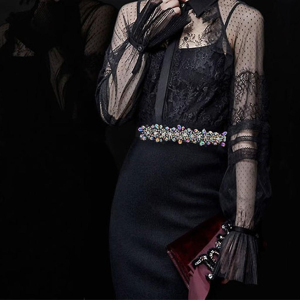 Sparkly Rhinestone Belt Elastic Corset Belt Crystal Belt For Evening ...