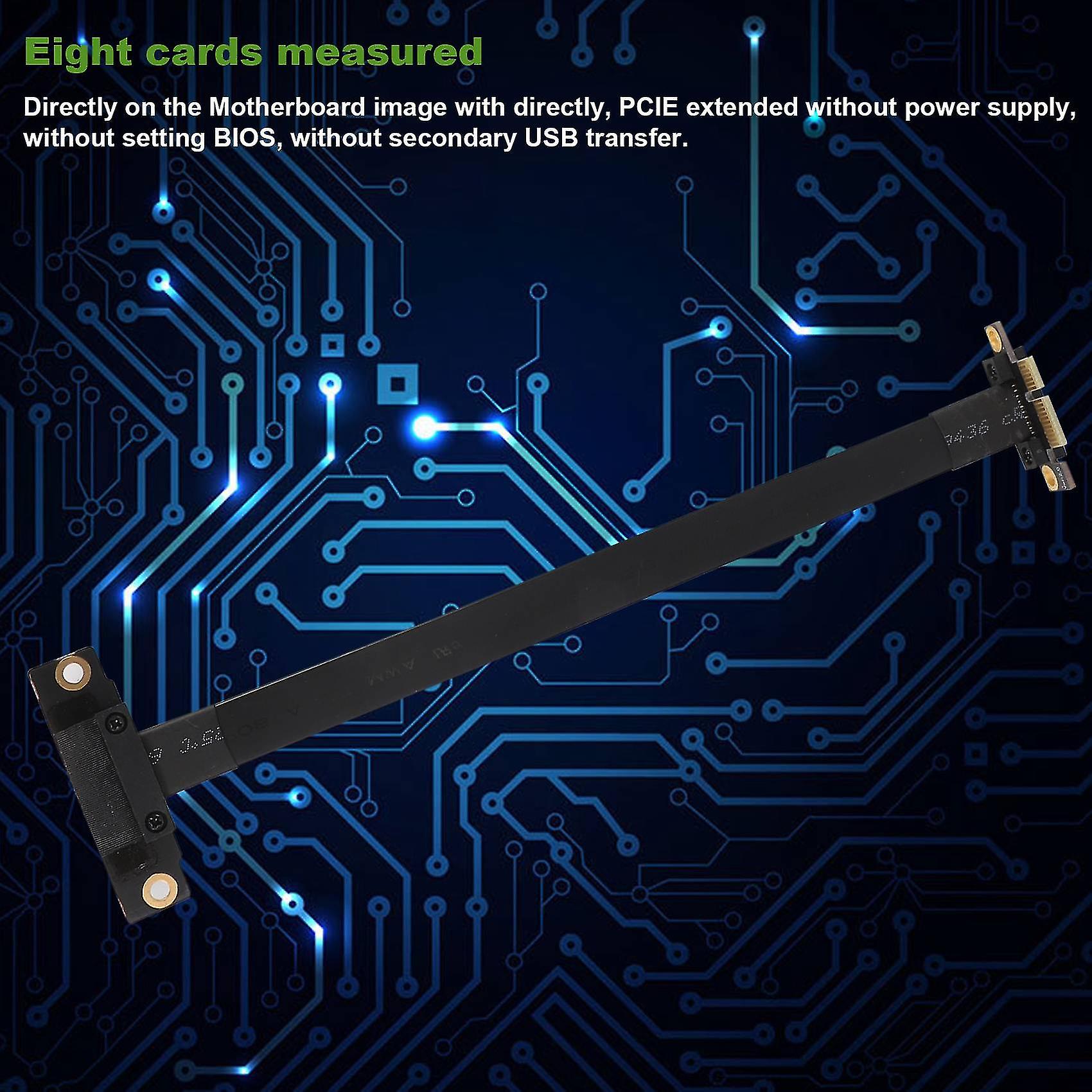 Pcie X1 Riser Cable Dual Right Angle Pcie 3.0 X1 To X1 Extension Cable ...