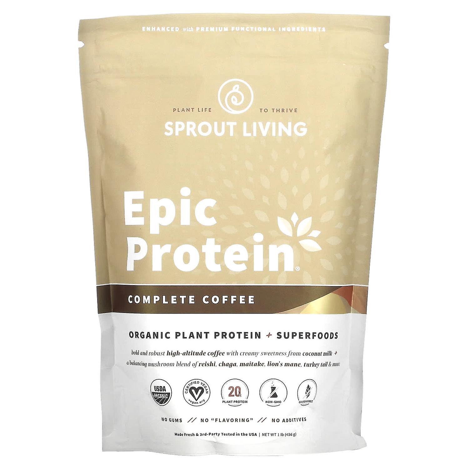 Sprout Living, Epic Protein, Organic Plant Protein + Superfoods ...
