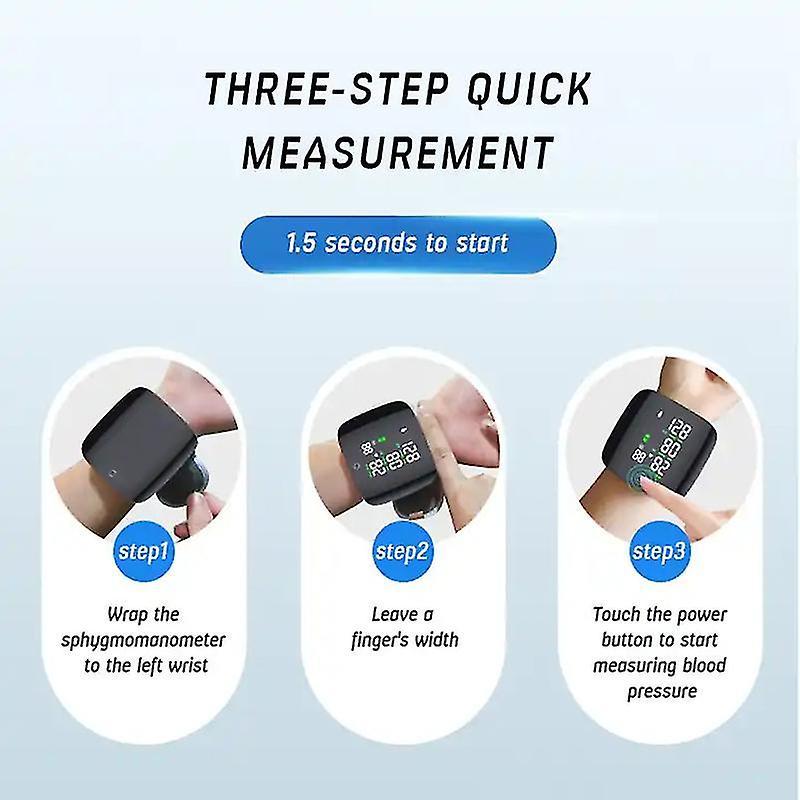 New Wrist Blood Pressure Monitor Digital Voice Medical Sphygmomanometer ...