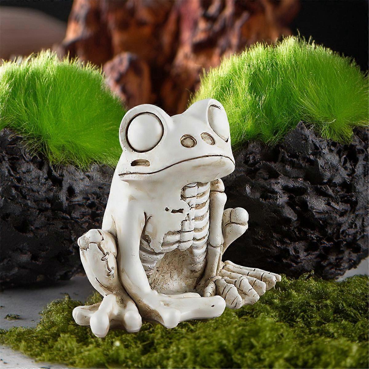 Frog Skeleton Model Halloween Animal Skeleton Statue Realistic ...