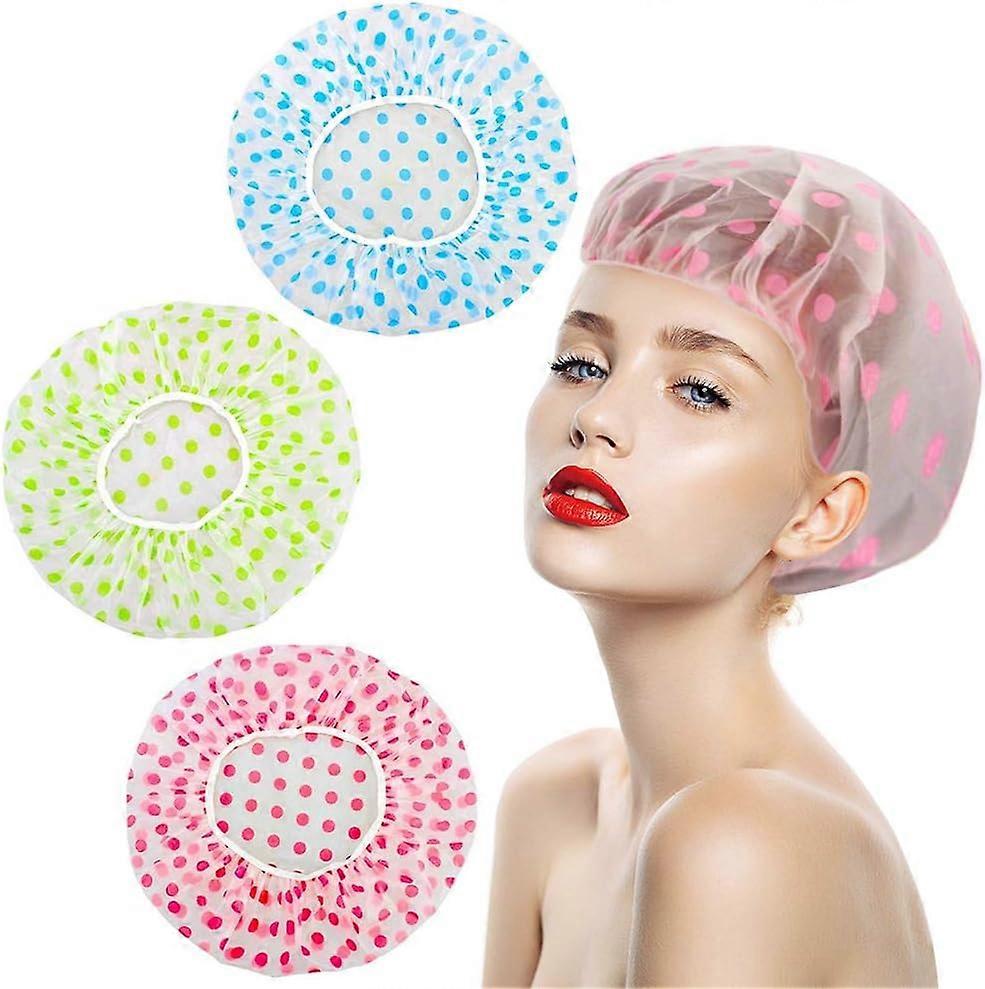 3-piece shower cap, waterproof elastic shower cap, disposable | Fruugo UK