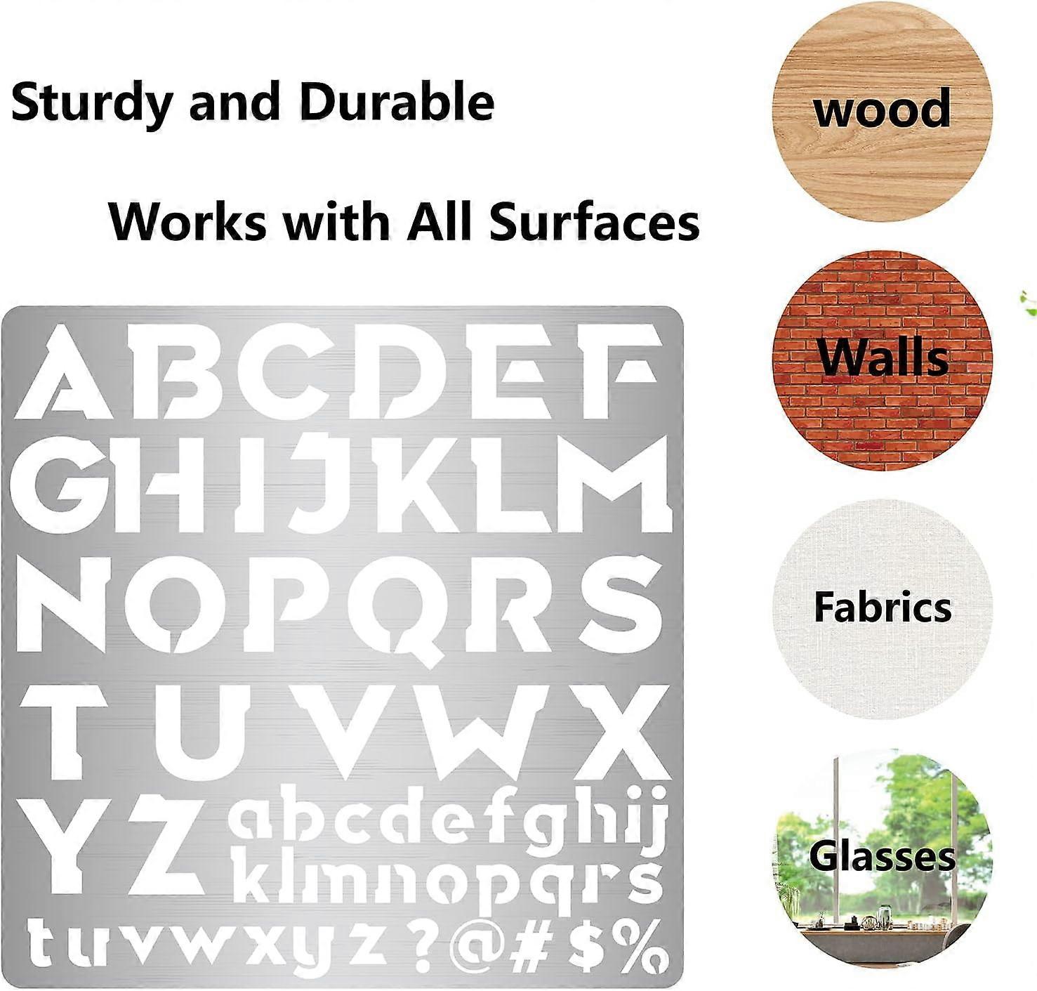 6.3 Inch Metal Letter Stencil Stainless Steel Lettering Alphabet Symbol ...