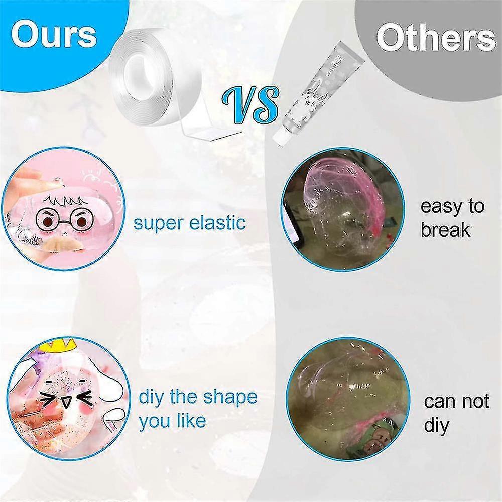 Nano Tape Bubbles, Double Sided Tape Magic Super Elastic Bubble Diy Tape Bubble Craft Kit, 90s ...