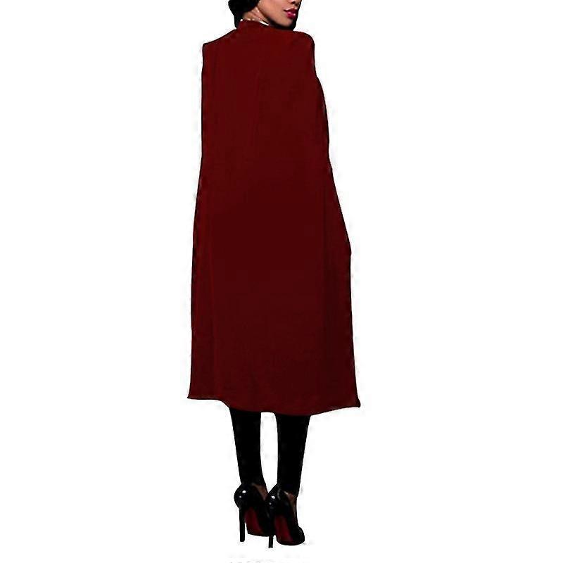 Women Casual Open Front Cape Cloak Trench Duster Coat Long | Fruugo UK