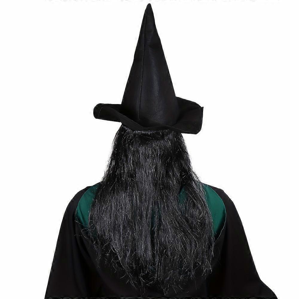 Halloween Witch Latex Mask Horror Long Hair Cosplay Party Ball Ghost ...