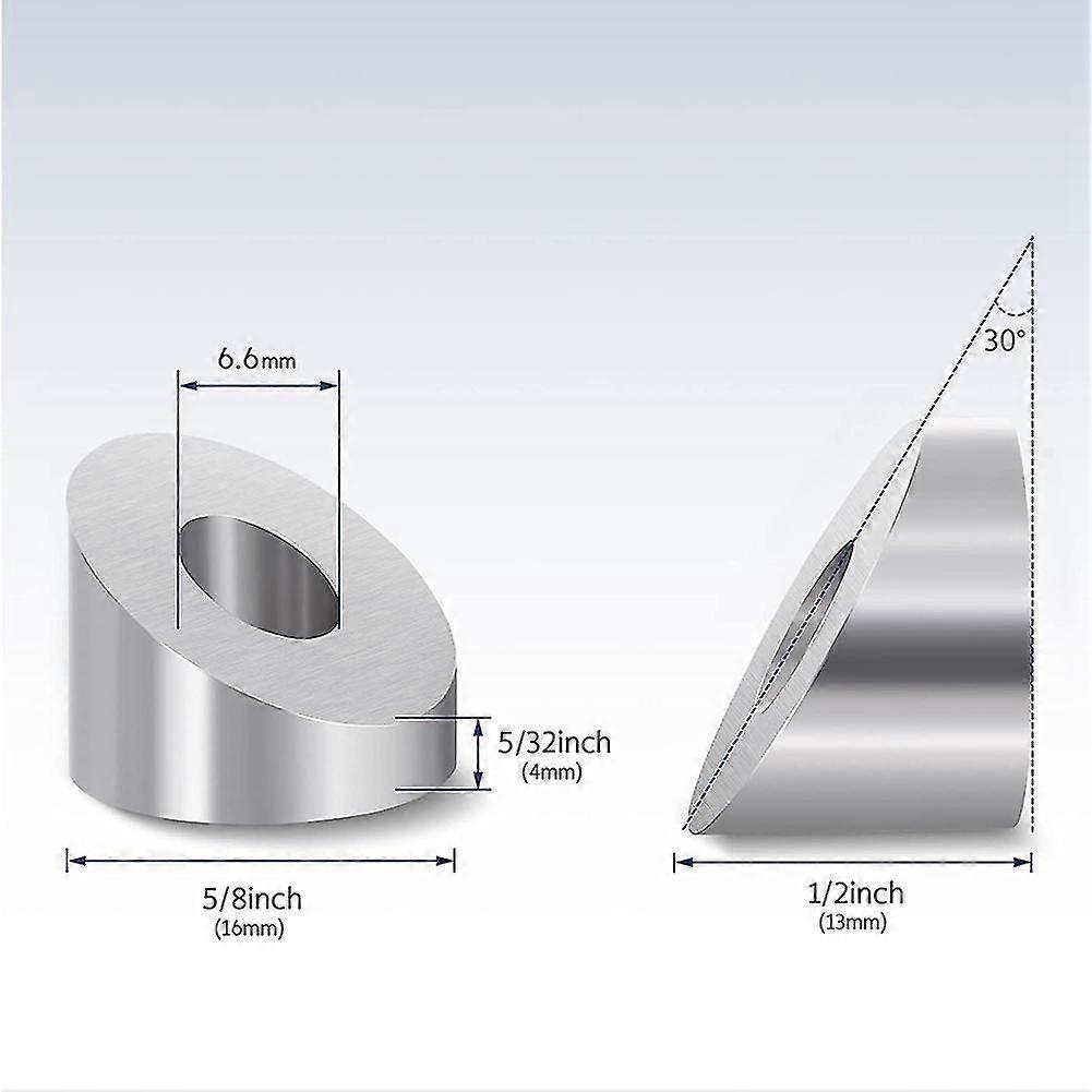 10pack 30 Degree Stainless Steel Angle Beveled Washer,1/4 Inch/6.6mm 30 ...