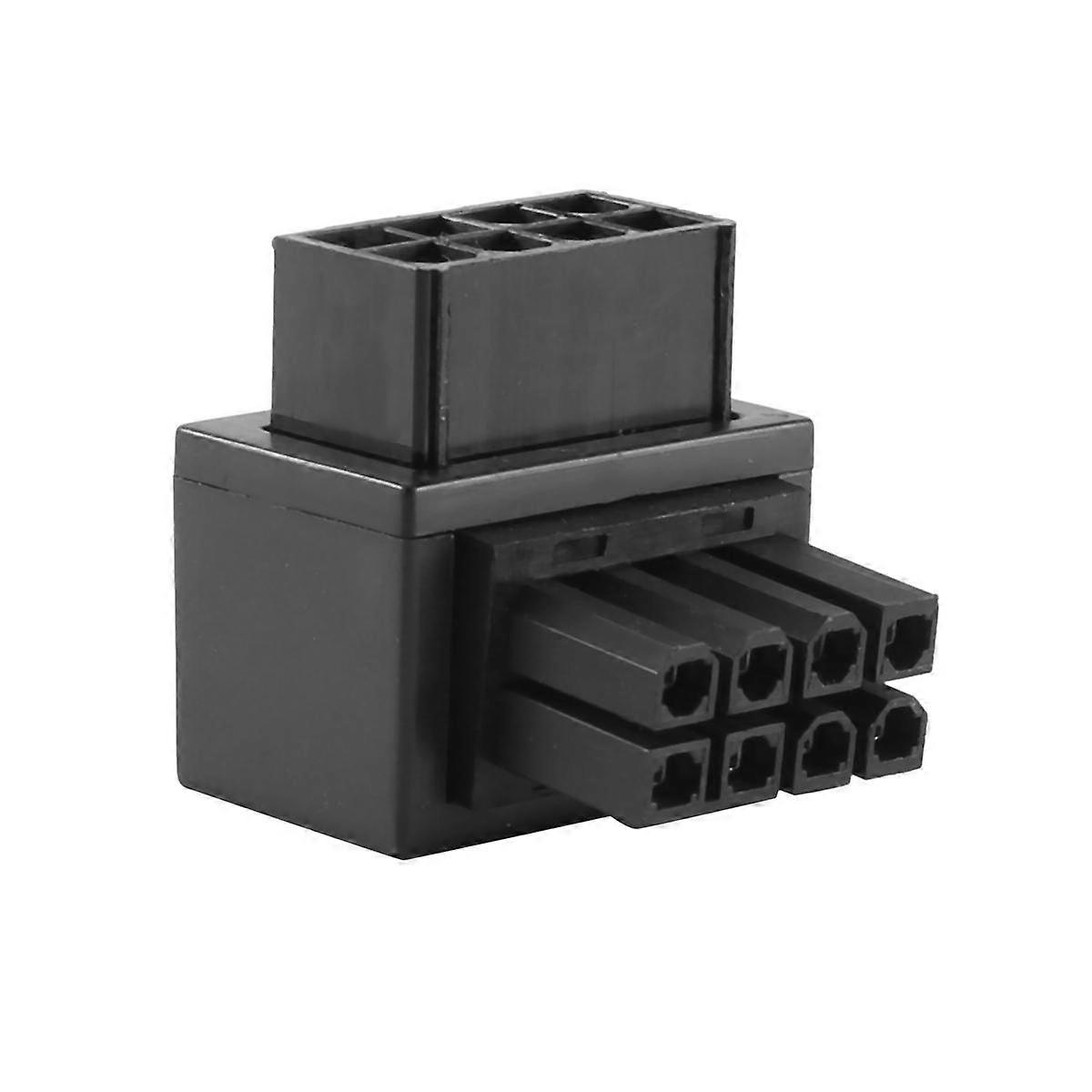 4X ATX 8Pin Female 90 Degree Angled to 8 Pin Male Power Adapter GPU ...
