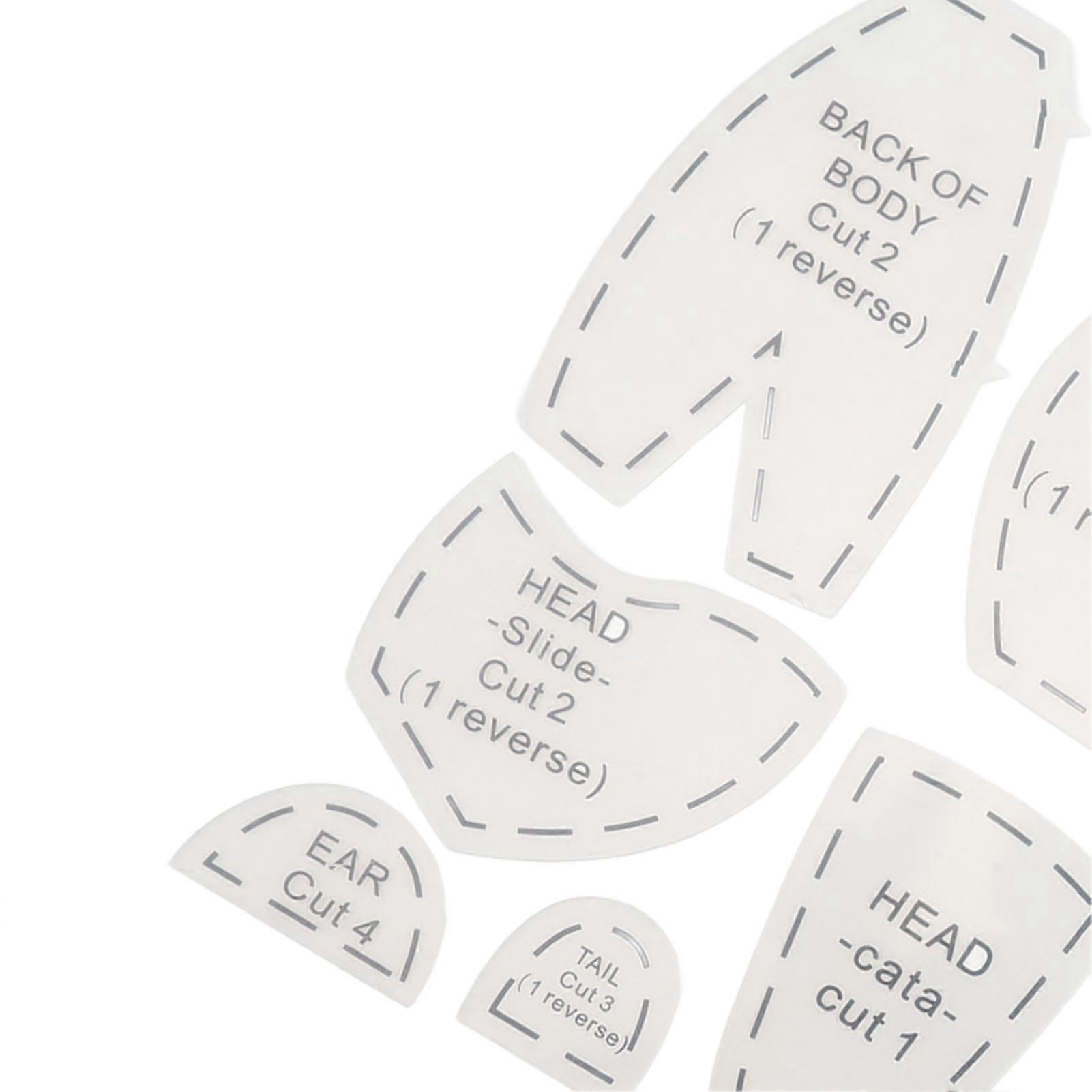 Memory Bear Template Ruler Set Acrylic Memory Bear Sewing Quilting ...