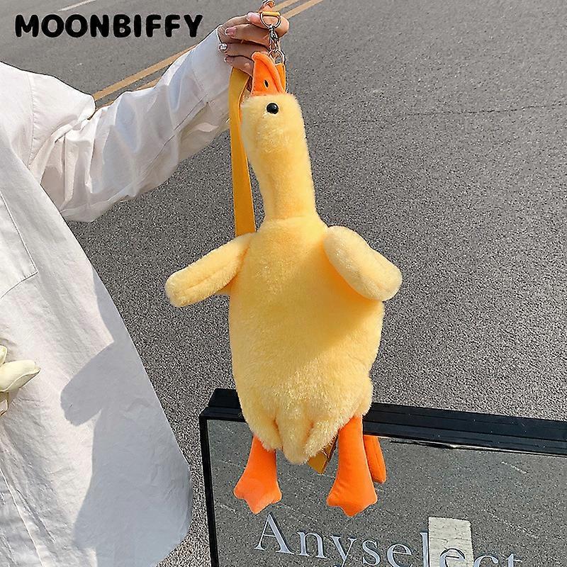 JWL-Plush Backpacks Cute Funny Adult Kid Girls Duck Plush Purse Cartoon ...