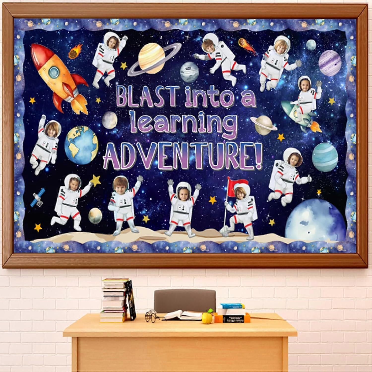 Outer Space Bulletin Board Set Space Classroom Decorations Blast into a Learning | Fruugo AU