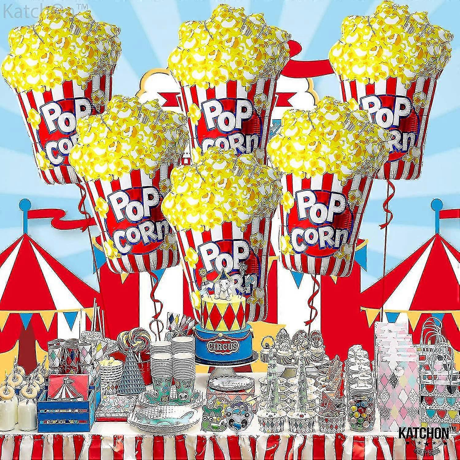 Popcorn Balloons For Popcorn Party Decorations - 26 Inch Popcorn Foil ...