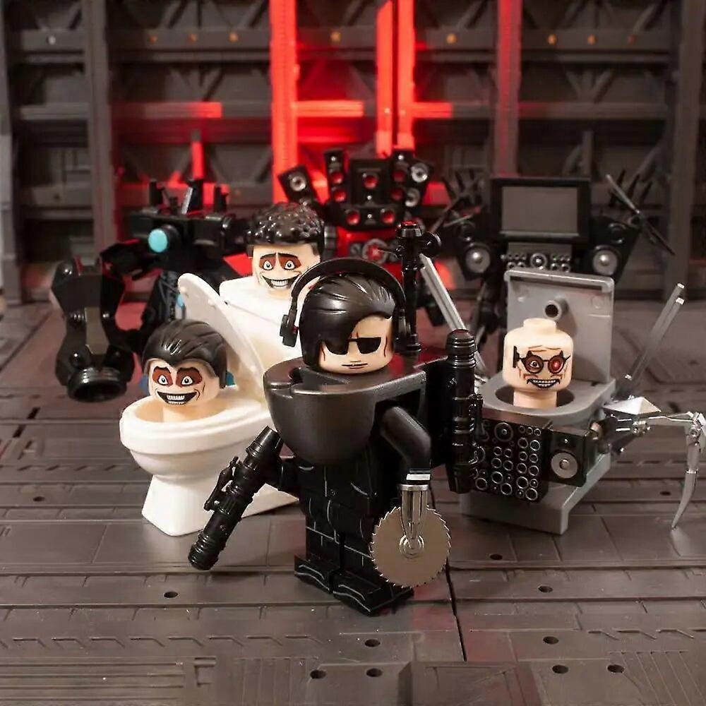 Skibidi Toilet Blocks Set Toy Brick Skibidi Toilet Building Blocks Toy ...