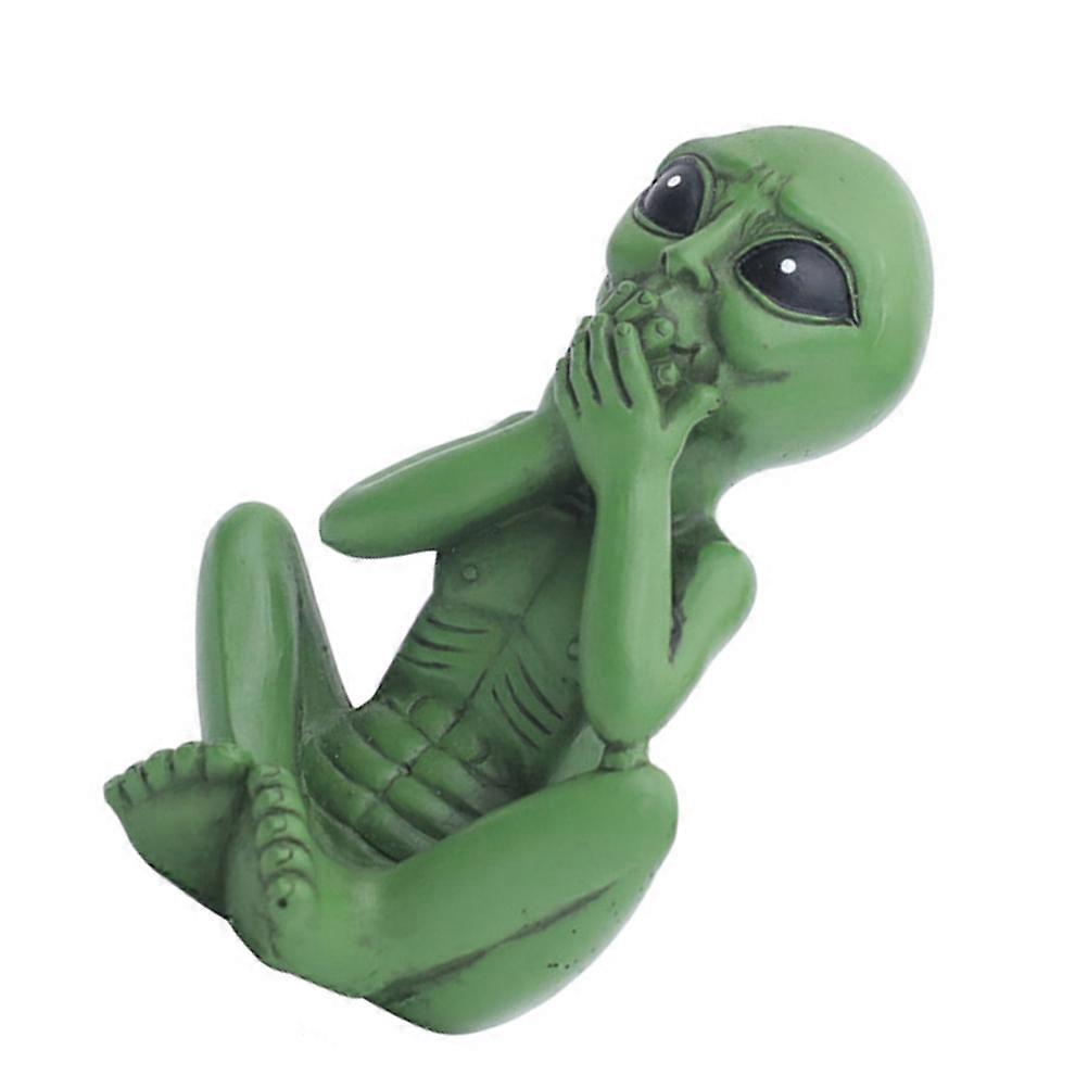 Alien Statue Resin Alien Sculpture Funny Alien Figurine Alien Shaped ...
