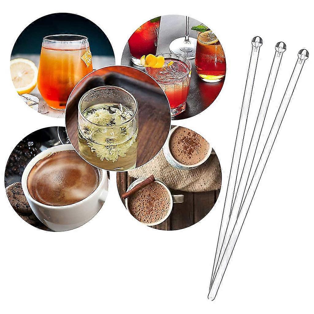 100Pcs Transparent Cocktail Paddle Drink Bar Muddler Stirrers Plastic ...