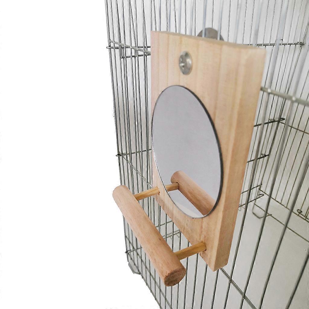 Bird Mirror with Perch Parakeet Mirror for Cage Conure Cage Toys for ...