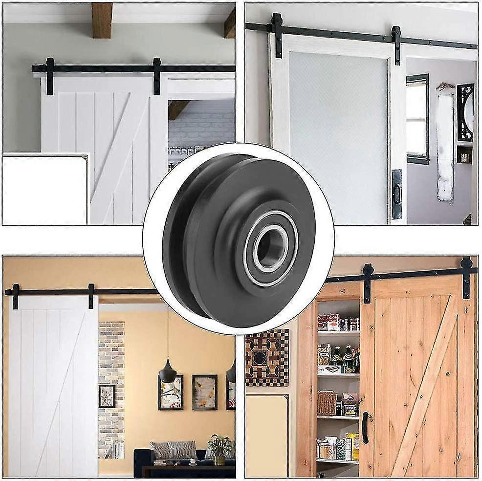 2pcs Sliding Door Rollers Door Wheels Barn Closet Wardrobe Hardware ...