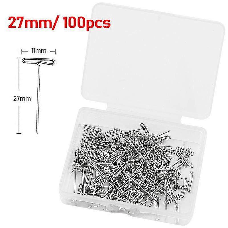 100pcs 1 Inch Nickel Plated Steel T-pins Silver T Shaped Pins For ...
