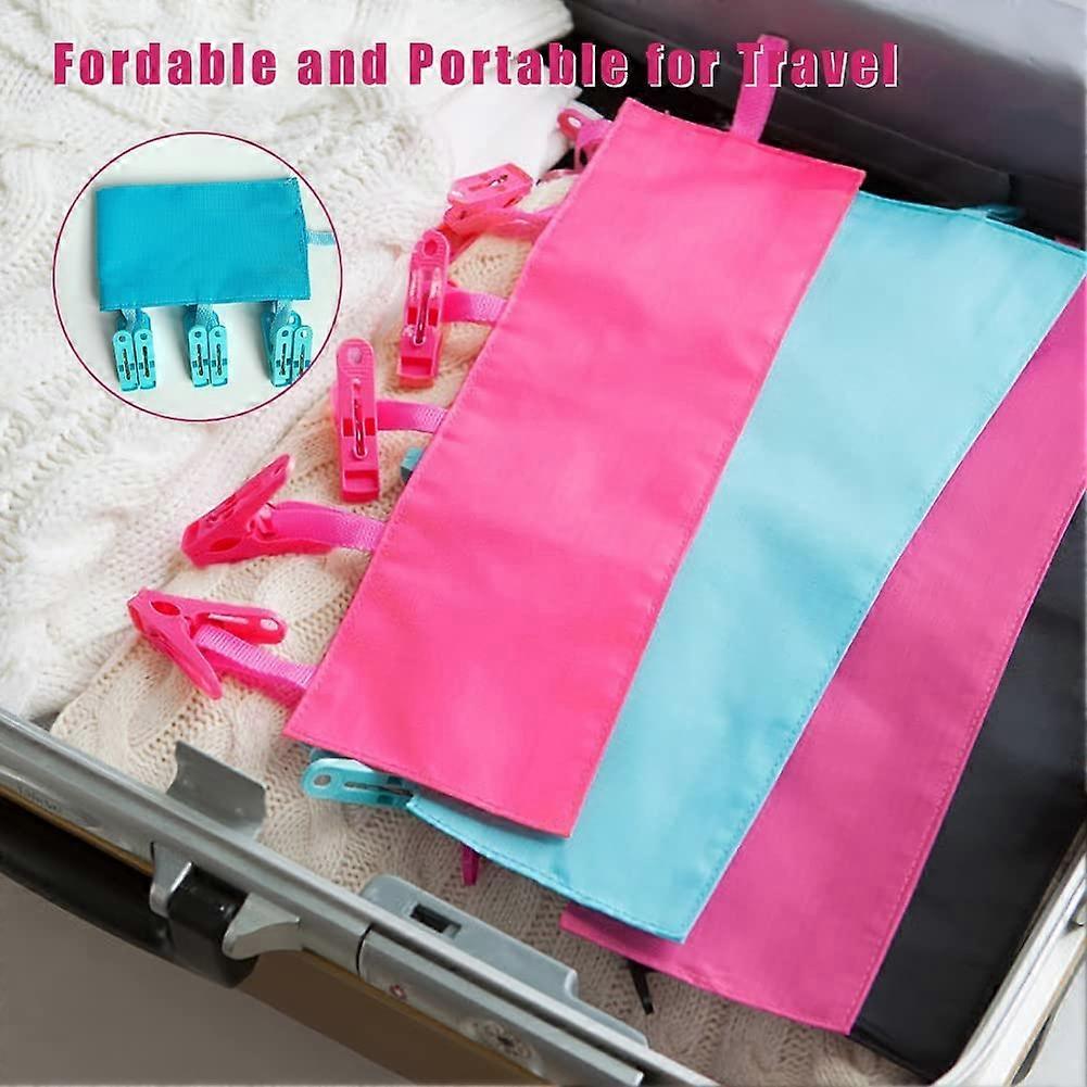 Clothes Line Pegs, Portable Folding Clothes Hanger Fabric Hangers ...