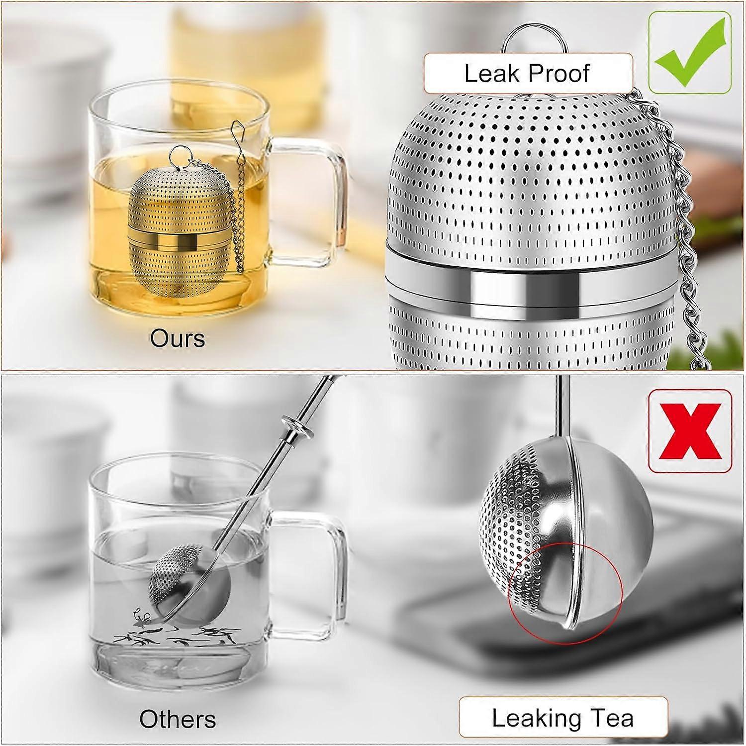 SBSG Tea Ball Infuser for Loose Tea, Extra Fine Mesh Tea Strainer with ...