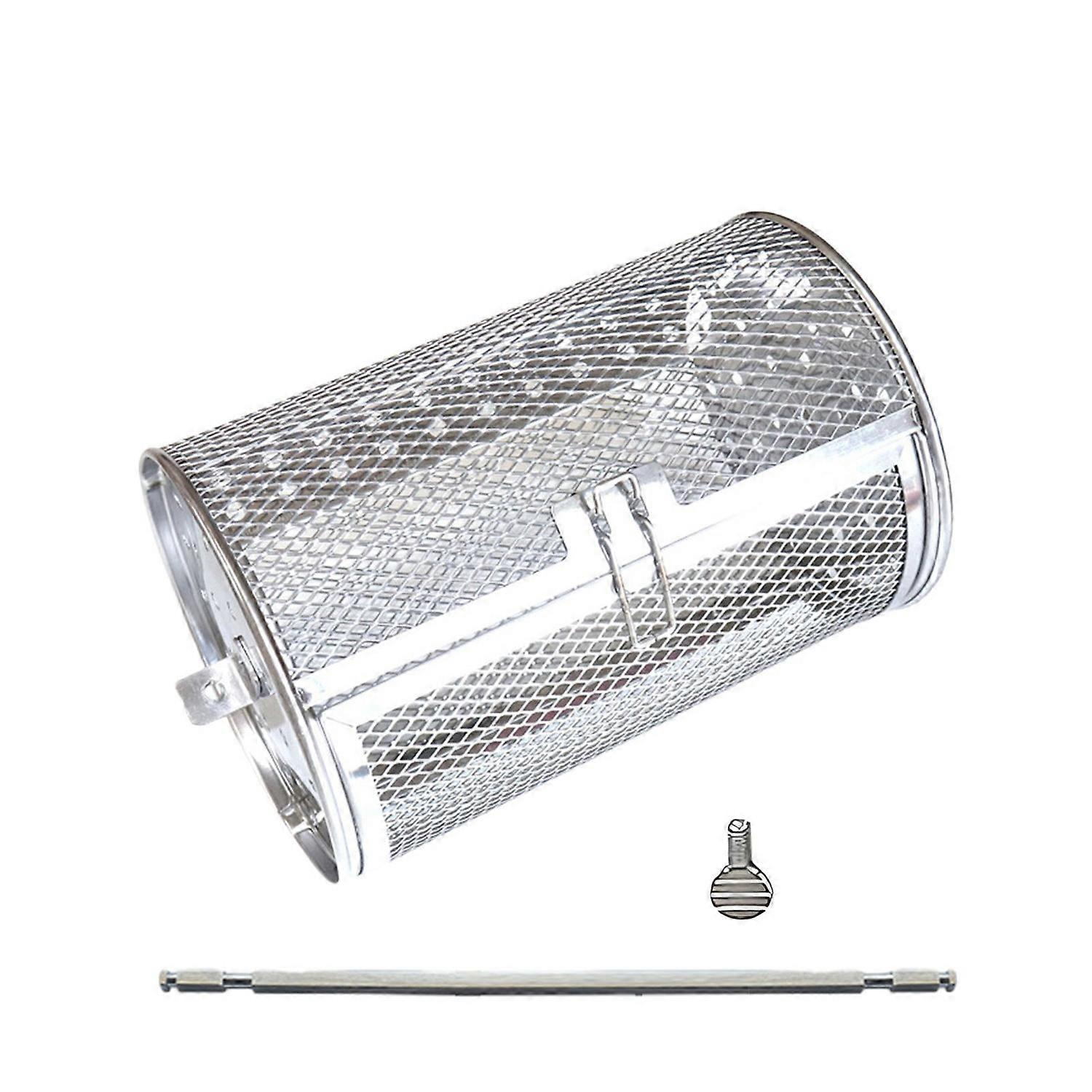 Stainless Steel Rotating Grill Basket Set for Outdoor Grilling ...