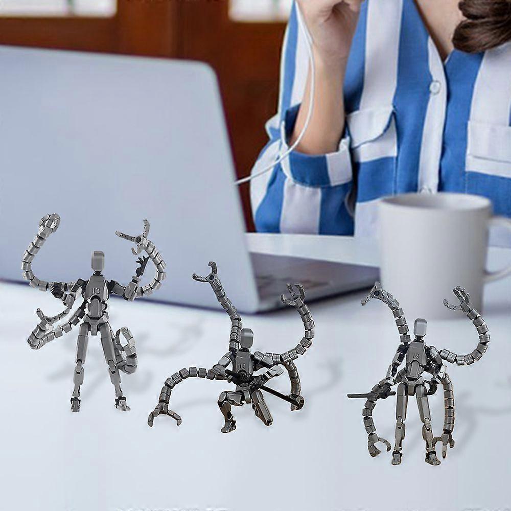 Robot Action Figure with Long Tentacles Accessory Movable Joints 3D ...