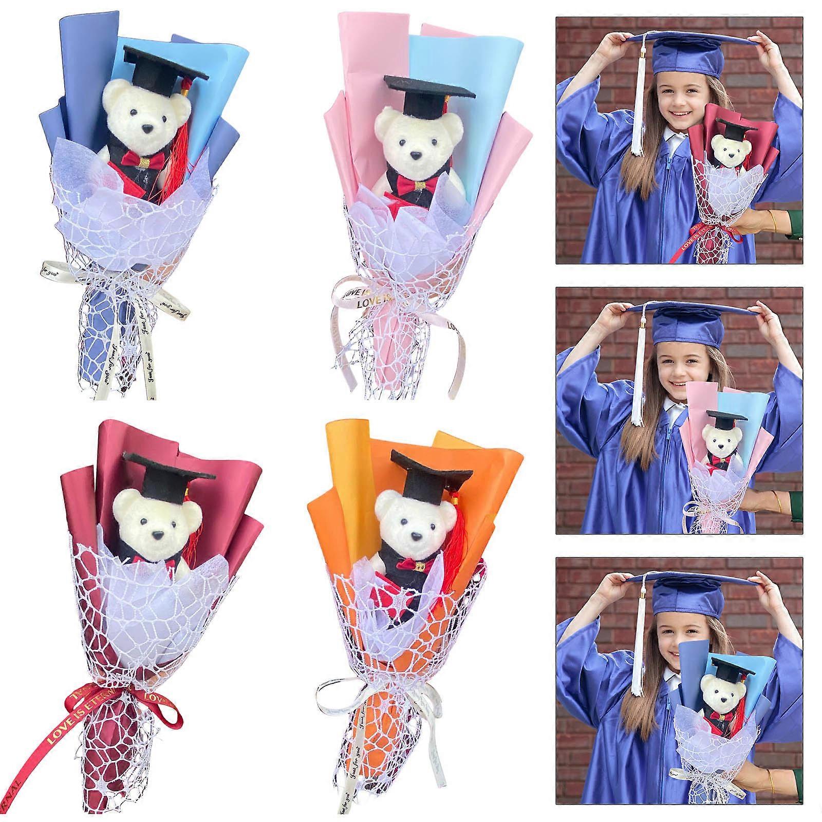 Graduation Flower Bouquets Artificial Flower Bouquets with Cartoon Toy ...