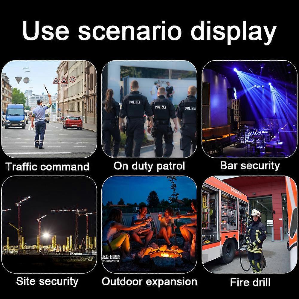 Safety Rechargeable Flashlight, LED Lens Baton For Traffic Control With ...