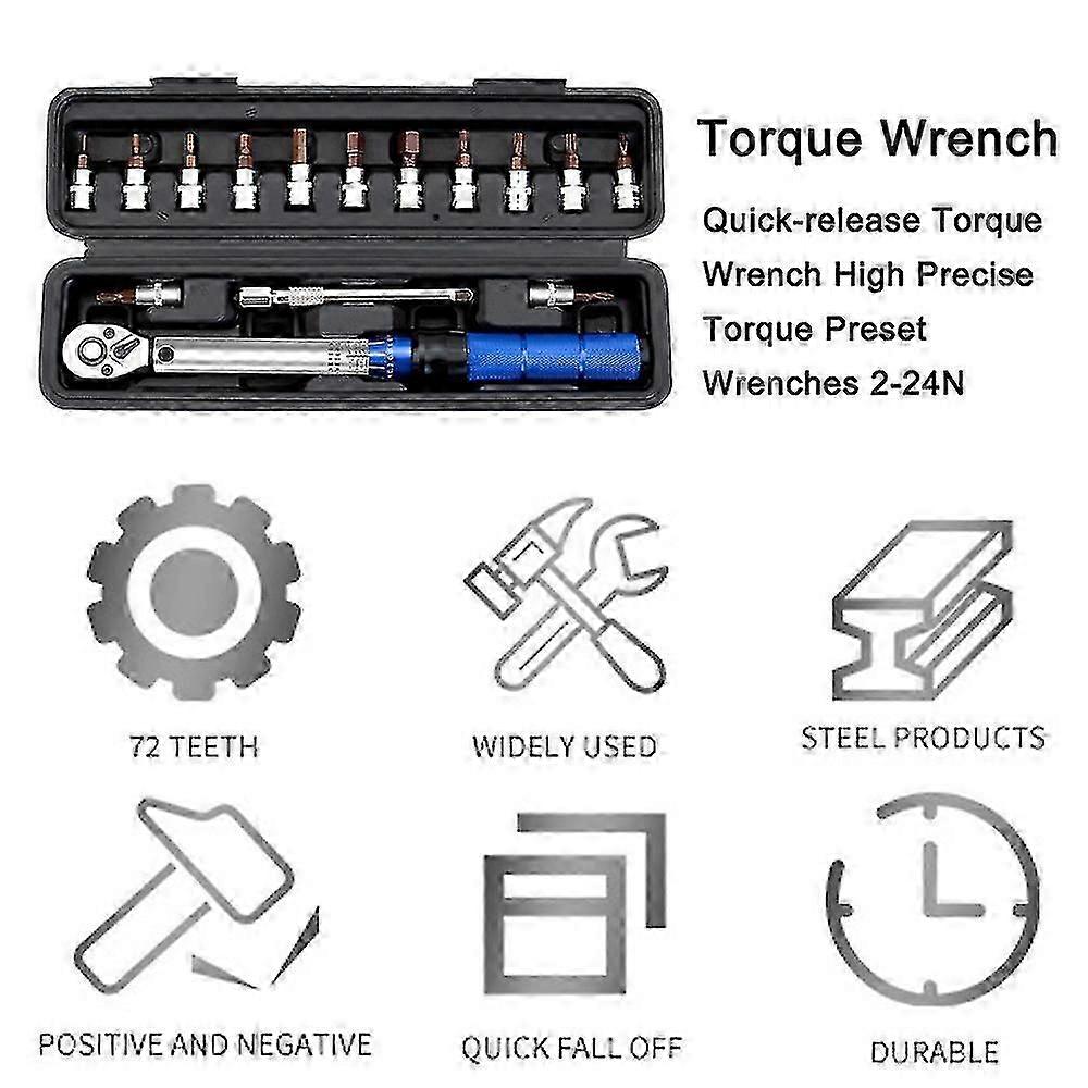 Quick-release Torque Wrench High Precise Torque Preset Wrenches 2-24N.m ...
