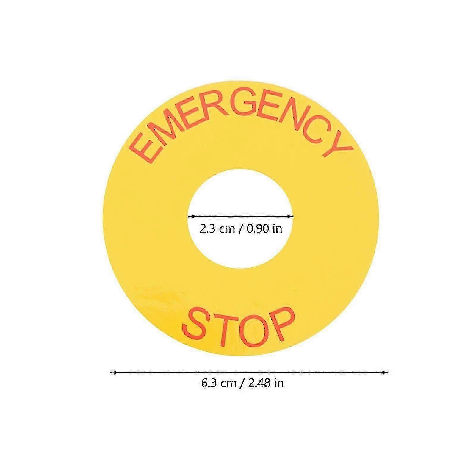 10pcs Emergency Stop Label Decal Sticker For Industrial Machinery ...