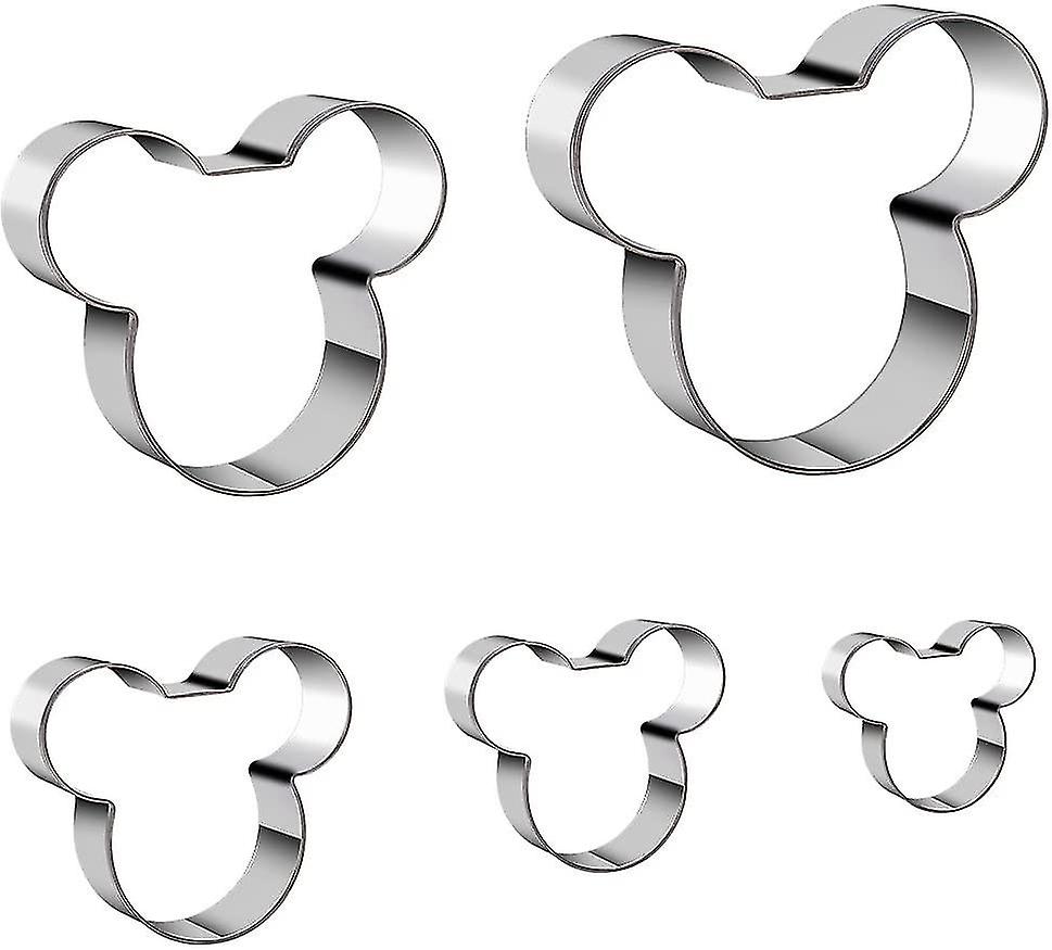 5pcs Cookie Cutter Set, Mickey And Minnie Mouse Cookie Cutters Set For ...