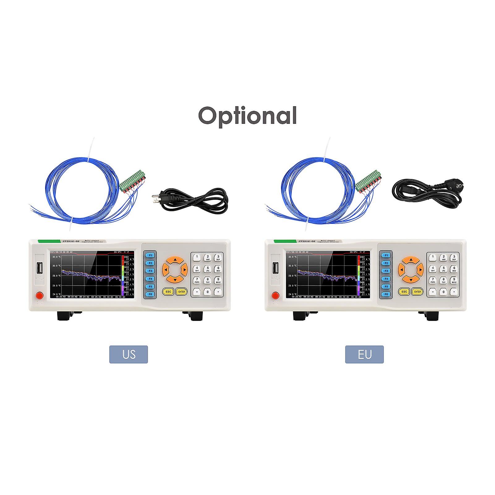 8 Channels temperature recorder 5-inch colorbar and curve chart industrial temperature data ...