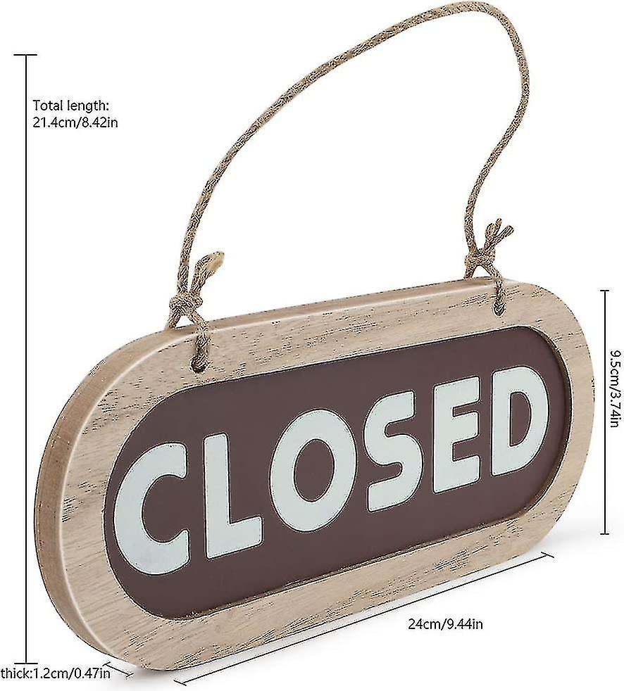 Open/closed Sign,wooden Door Plaque,wooden Shop Door Sign Double,sided ...