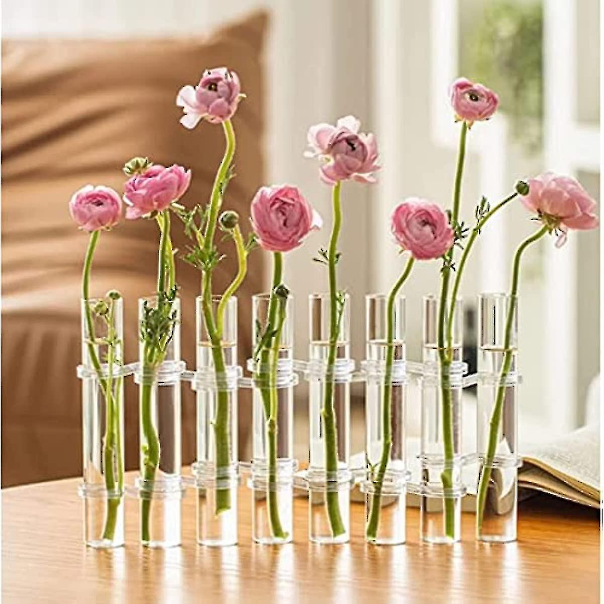 Hinged Flower Vase Test Tube, 8pcs Test Tubes Flower Vases Plant ...